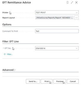 Print or email EFT Remittance Advice Overview