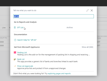 Use a payment journal to create EFT payments