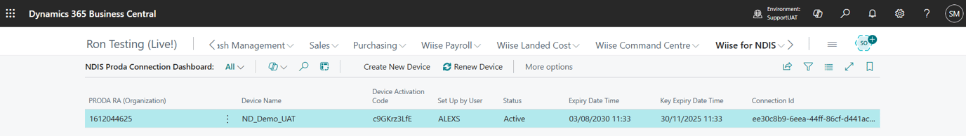 Set up NDIS PRODA Connection